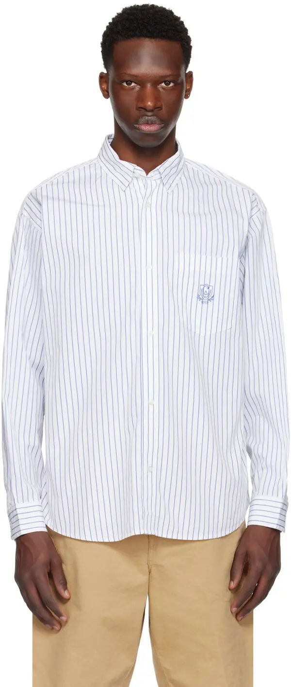 Carhartt Work In Progress White Linus Shirt In 21z Linus Stripe
