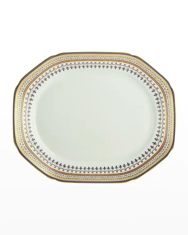 MOTTAHEDEH Chinoise Blue Octagonal Platter