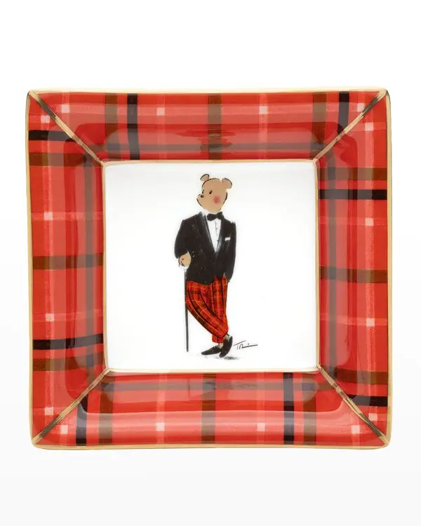 Halcyon Days Hal The Bear Square Tray