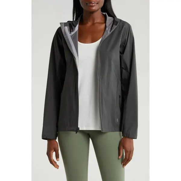 FREE FLY Cloudshield Waterproof Hooded Rain Jacket - Black Sand
