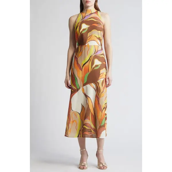 Sam Edelman Painted Palm Midi Dress