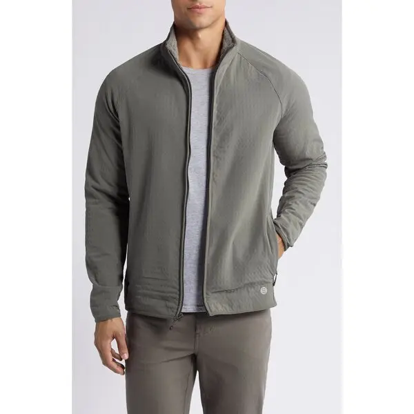 FREE FLY Bonded Grid Fleece Zip Jacket - Dark Olive