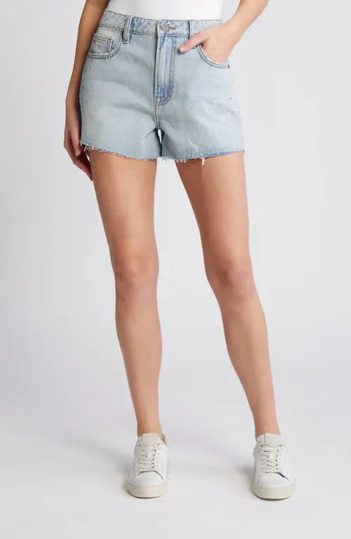HIDDEN JEANS Relaxed High-waist Cutoff Denim Shorts