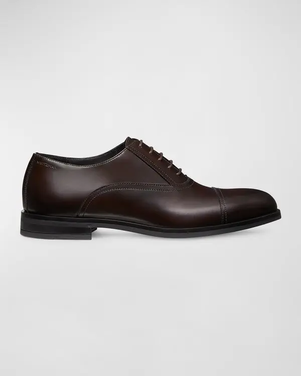 STUART WEITZMAN Club Calfskin Oxford Loafers - Dark Brown