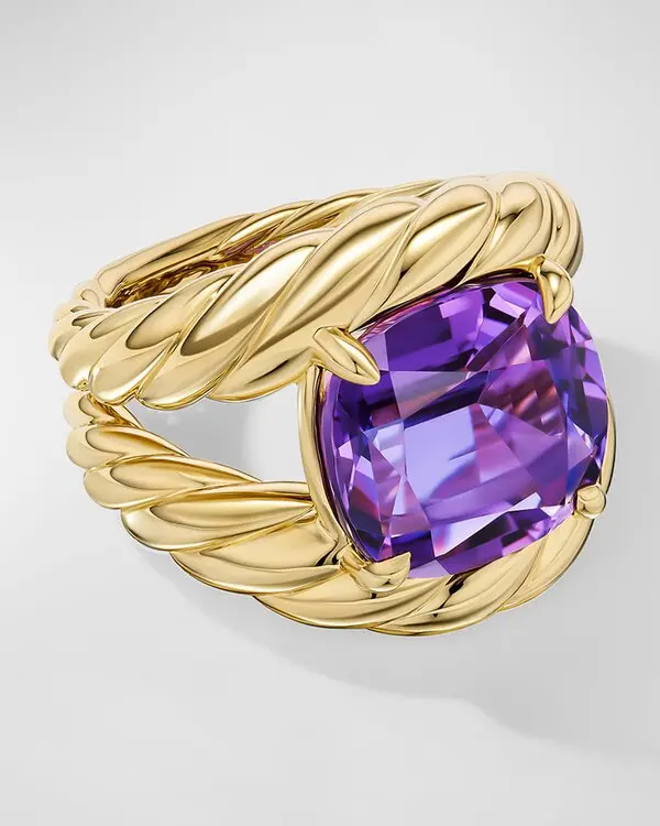 David Yurman Marbella Ring With Gemstone In 18k Gold - Amethyst