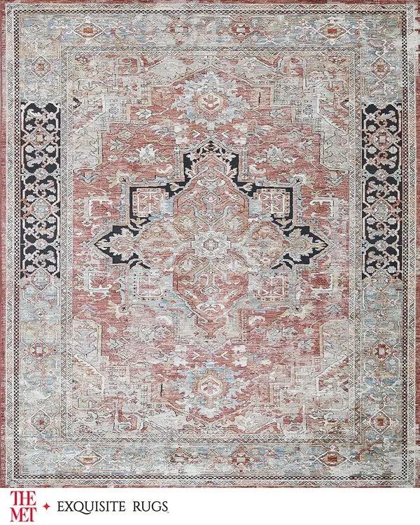 EXQUISITE RUGS X THE MET Antique Loom Rust & Black Rug, 12' X 15