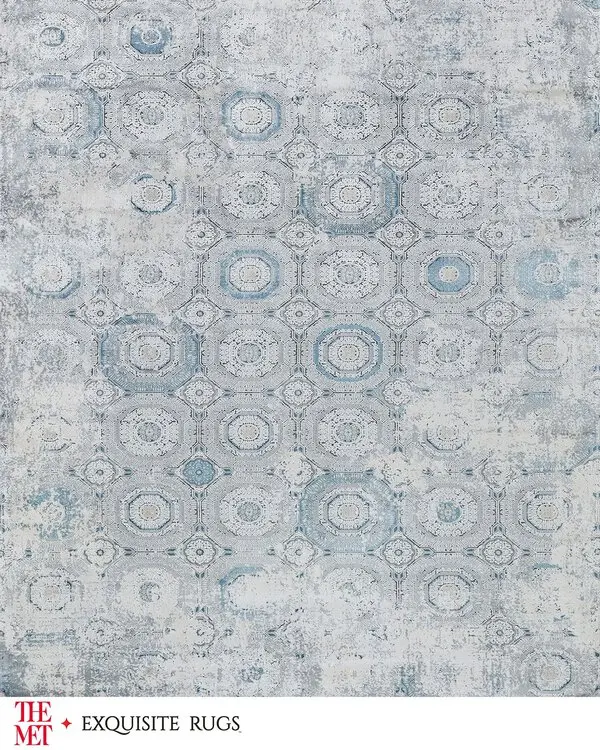 EXQUISITE RUGS X THE MET Legacy Power Loomed Ivory & Blue Rug, 12' X 15