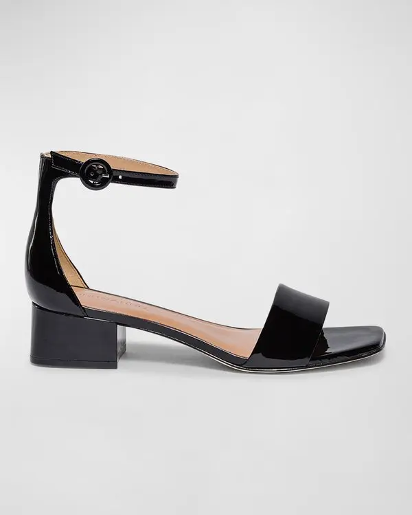 Bernardo Jalena Patent Leather Sandals - Black Soft Patent Leather