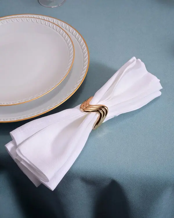 L'Objet Gold-tone Ripple Napkin Rings Jewels, Set Of 4 - One-color