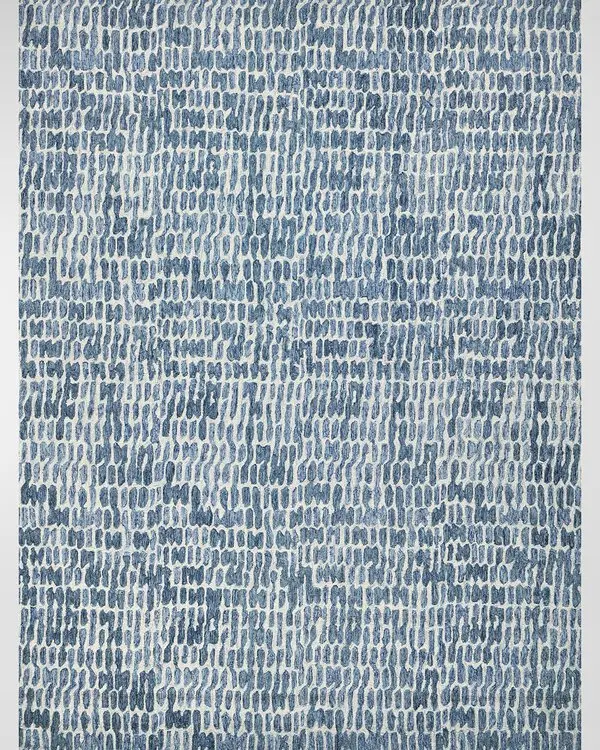 EXQUISITE RUGS Ink Blot Hand-tufted Rug, 8' X 10 - Blue