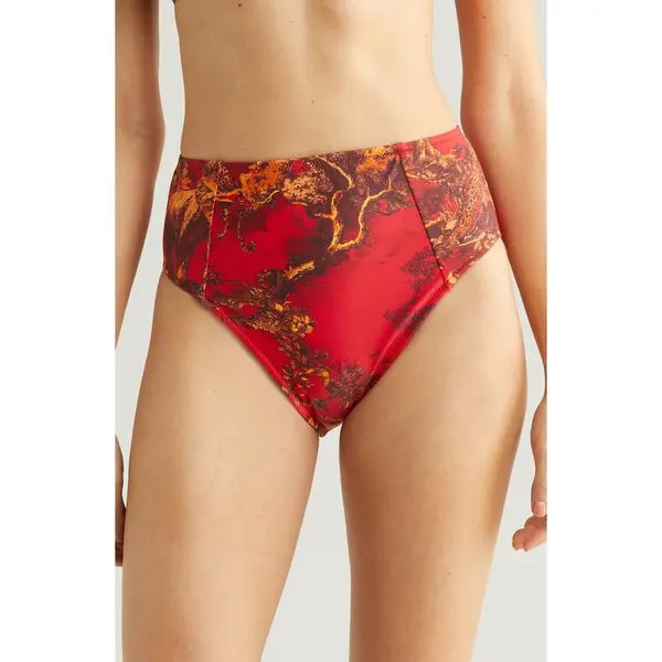 L'Agence Vanessa Jungle Print Bikini Bottom