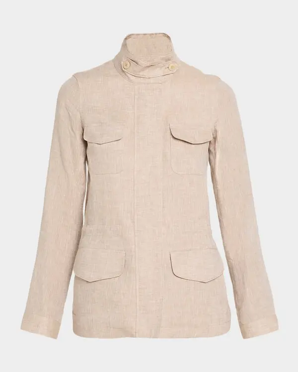 Loro Piana Linen Traveler Jacket - D886 Pine Bark