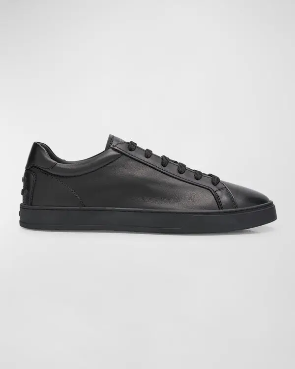 TOD'S Allacciata Cassetta Leather Low-top Sneakers