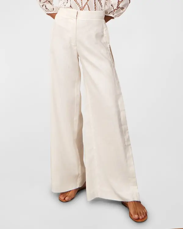 VIX PAULA HERMANNY Bree Geometric Embroidered Pants