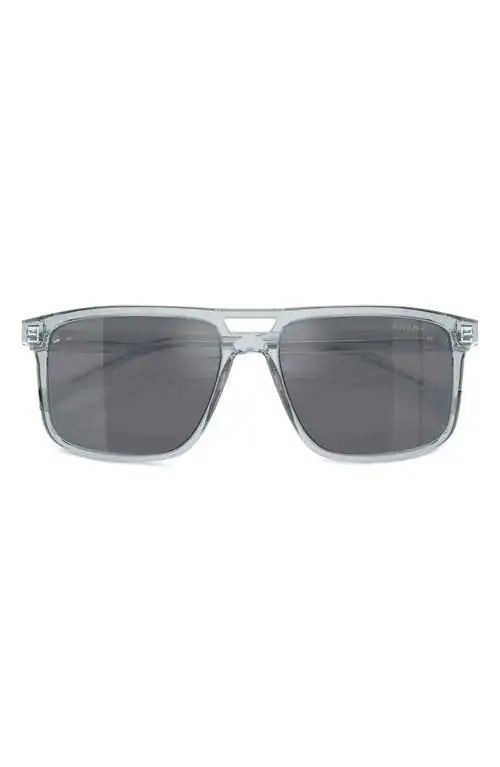 Prada 56mm Rectangular Sunglasses In Grey - 60% Off  display picture 3