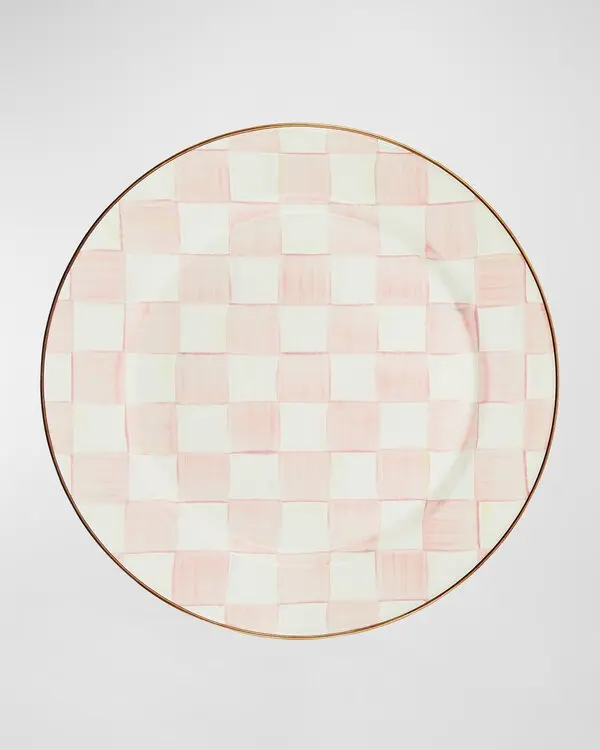 MACKENZIE-CHILDS Rosy Check Enamel Charger Plate - One-color