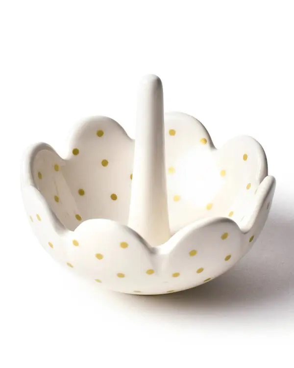 COTON COLORS Swiss Dot Scalloped Ring Dish