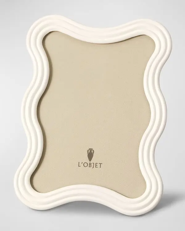 L'Objet Ripple Enamel Photo Frame, 5" X 7 - Pearlescent Enamel