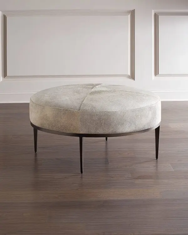 GLOBAL VIEWS Urban Hair-on-hide Cocktail Ottoman