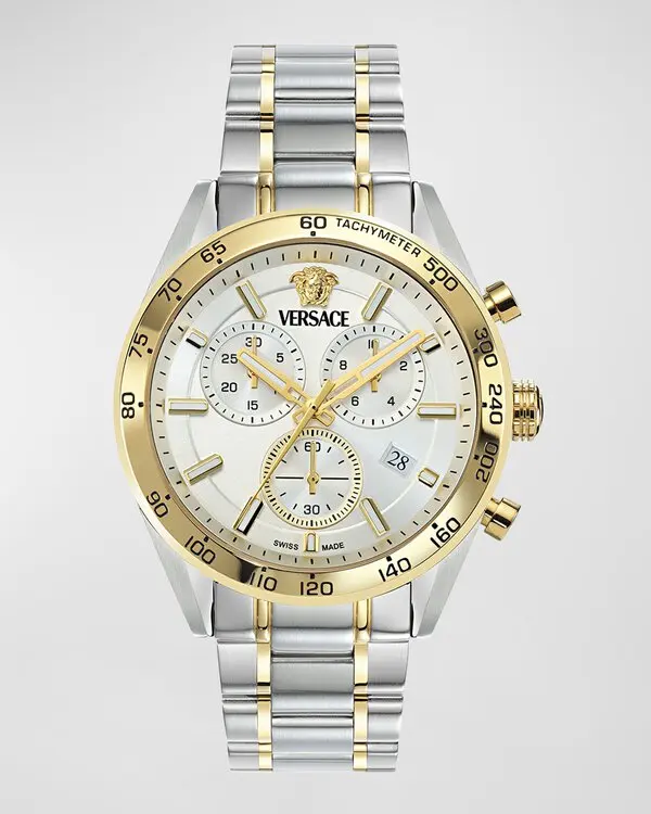 Versace 41mm Two-tone Chronograph Watch - Two Tone