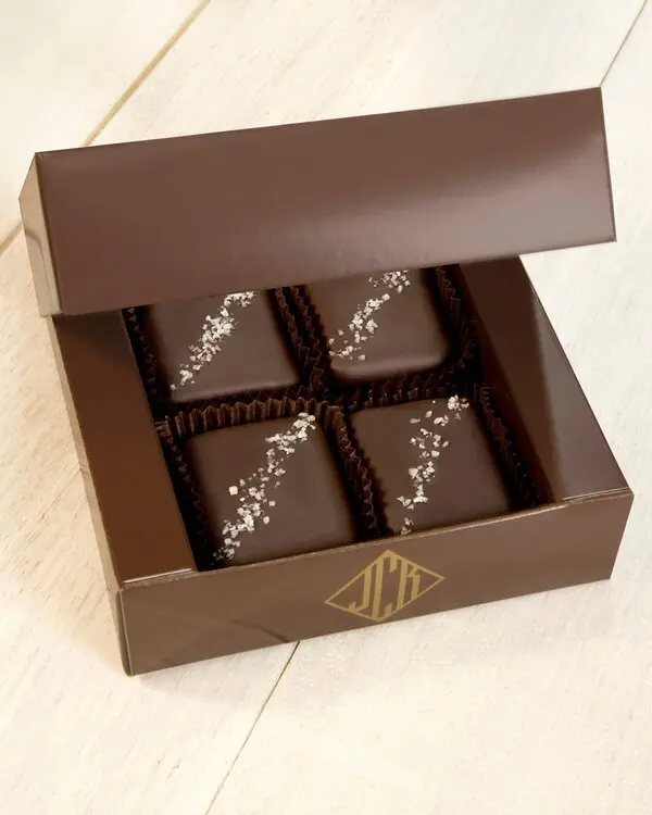 JOHN KELLY 4-piece Dark Chocolate With French Grey Sea Salt Truffle Fudge Bites