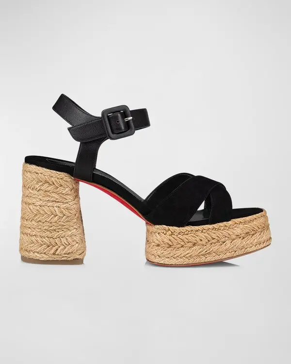 CHRISTIAN LOUBOUTIN Calakala Espadrille Platform Sandals