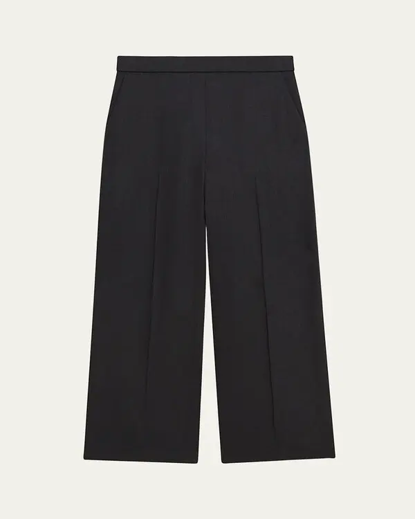 Theory Relaxed Cropped Pants - Blk