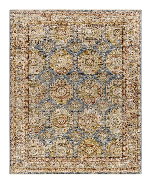 LIVABLISS Mona Lisa Mni-2302 Area Rug, 5' X 7'5 - Rust/denim