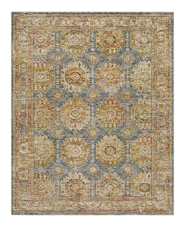 LIVABLISS Mona Lisa Mni-2302 Area Rug, 6'7 X 9'6 - Rust/denim