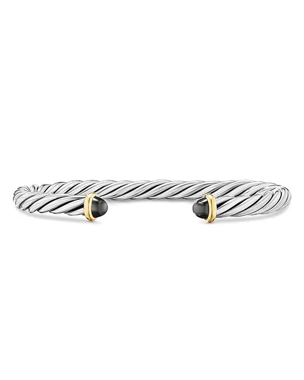 David Yurman Cable Cuff Bracelet With Hematine - Hematine/silver