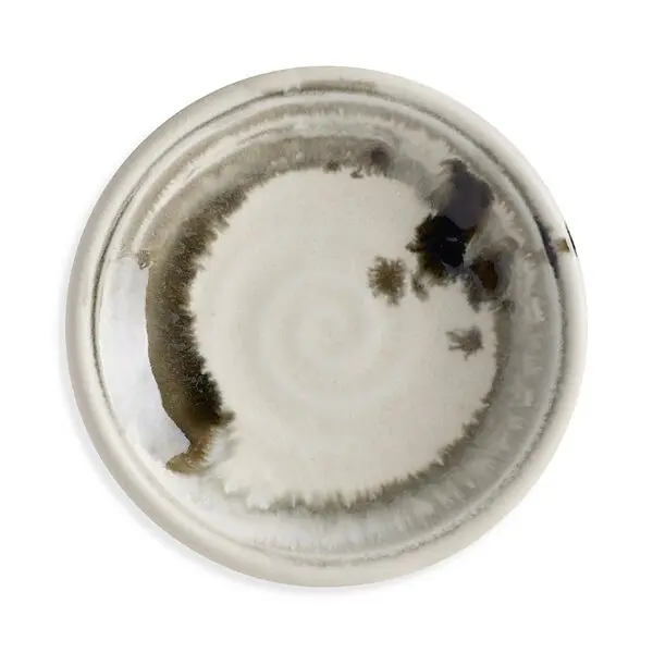 L'Objet Sumi Brush Bread & Butter Plate - White/ Black