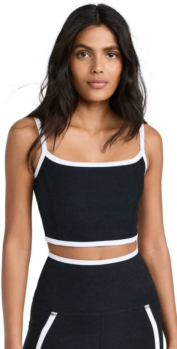 Beyond Yoga Spacedye Cropped Tank - Darkest Night