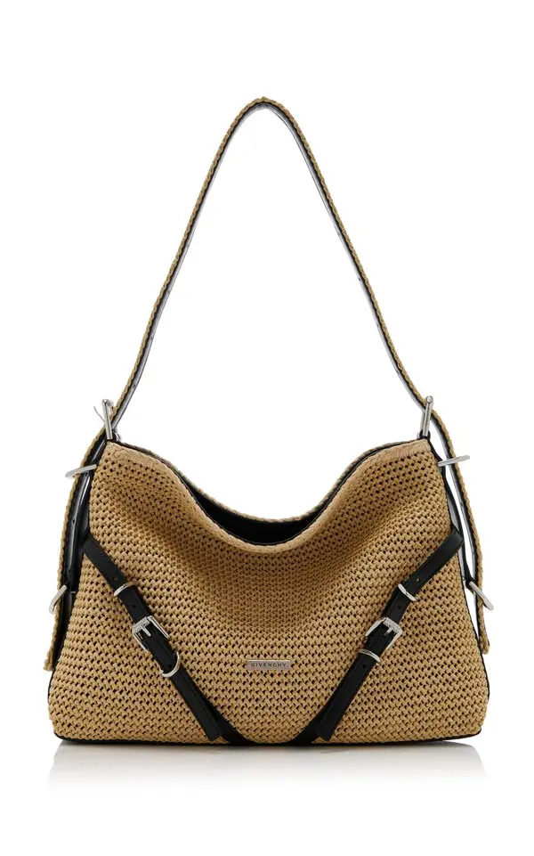Givenchy Medium Voyou Raffia Hobo Bag