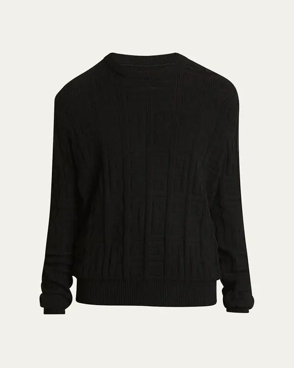 Givenchy 4g Cotton Jacquard Sweater Black Editorialist