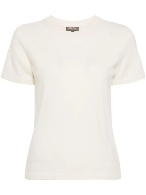N.peal Crew-neck Cashmere T-shirt - Neutrals