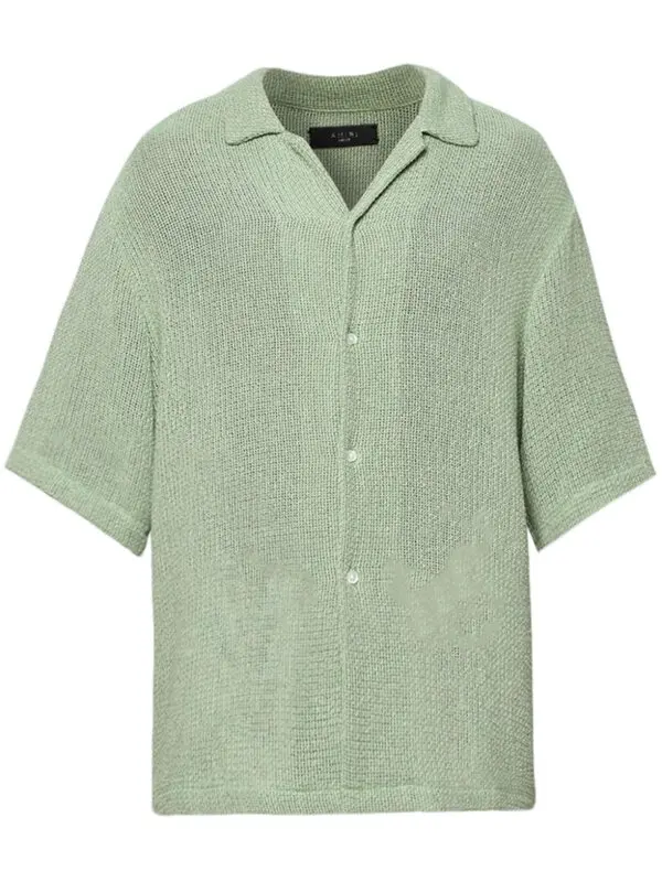 Amiri Spread-collar Mesh Shirt