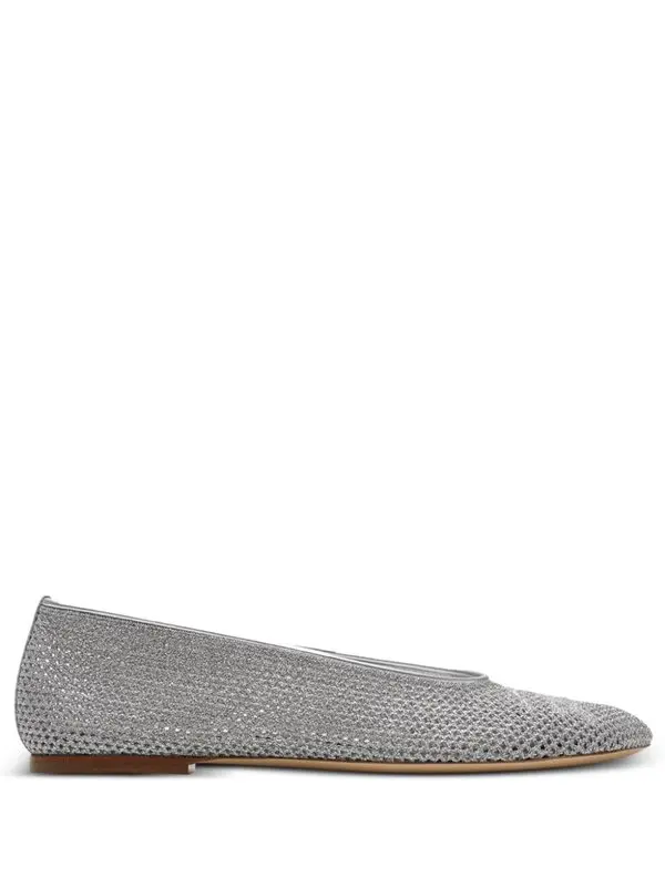 Burberry Mesh Ballerina Shoes - Silver