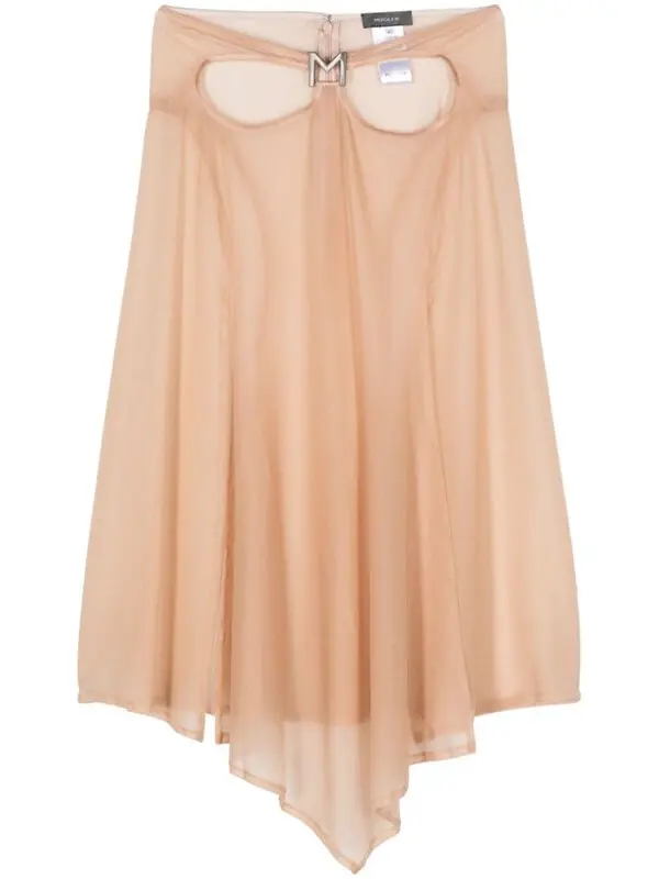 MUGLER Cut-out Midi Skirt