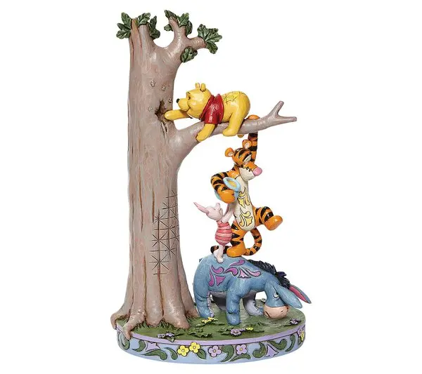 JIM SHORE Disney Traditions Tree With Pooh And Friends