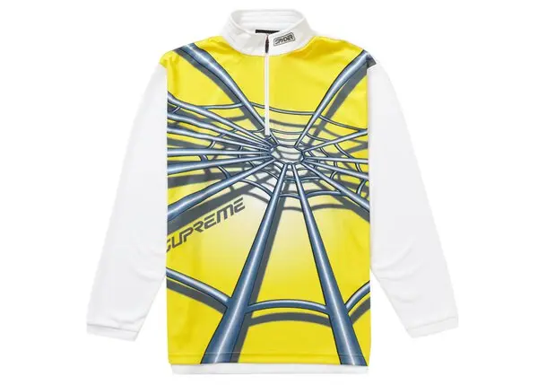 Supreme Spyder Web Half Zip Pullover - Yellow