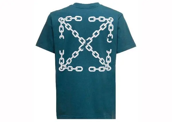 Off-White Chain Arrow Slim Short Sleeve Tee Shirt - Duck Green