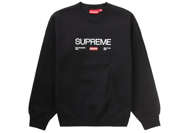 Supreme Established Crewneck Sweatshirt - Black