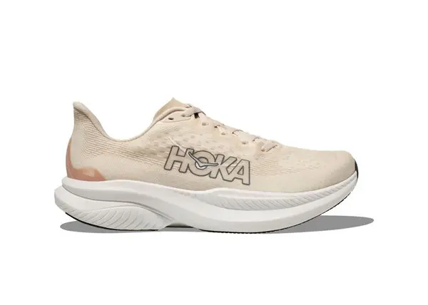 Hoka One One Mach 6 Athletic Sneakers - Eggnog/vanilla