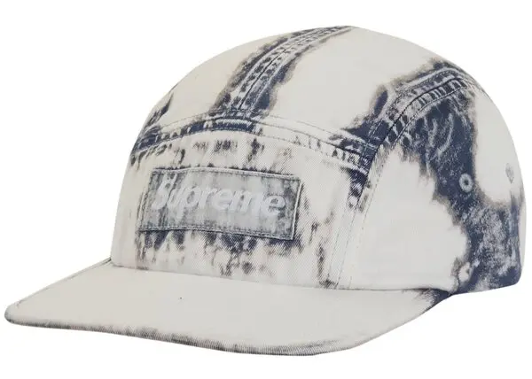 Supreme Bleached Chino Camp Cap - Navy Blue