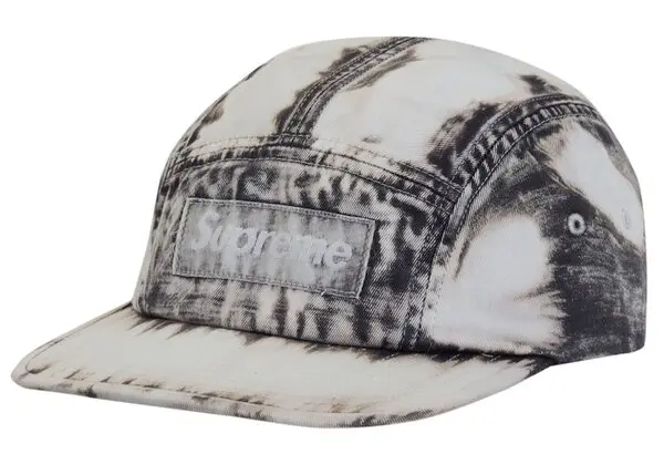 Supreme Bleached Chino Camp Cap - Black