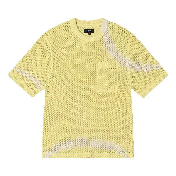 StÜssy O'dyed Heavyweight Mesh Crew - Yellow