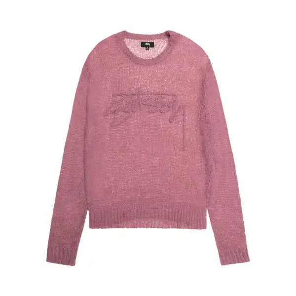 STUSSY ロゴ ピンク ニット S STUSSY(ステューシー) ステューシー