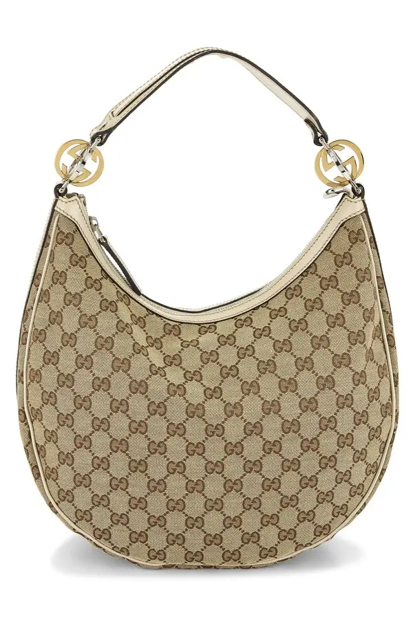 Gucci Original Gg Canvas Twins Hobo - White