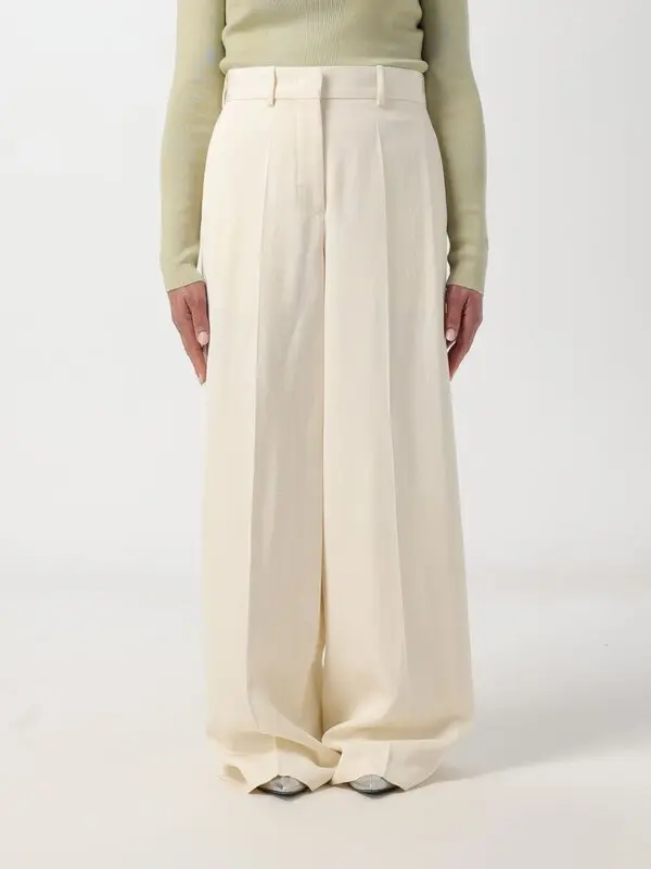 JIL SANDER Wide Leg Pants - White