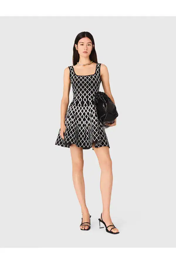 halter knit midi dress Orange Halter Neck Open Knit Midi Dress